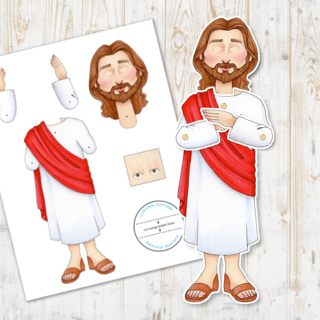 Printable LDS Craft – Jesus Praying With Moveable Parts – Instant ...