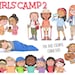 Girls' Camp 2 Digital Clip Art Set - Etsy