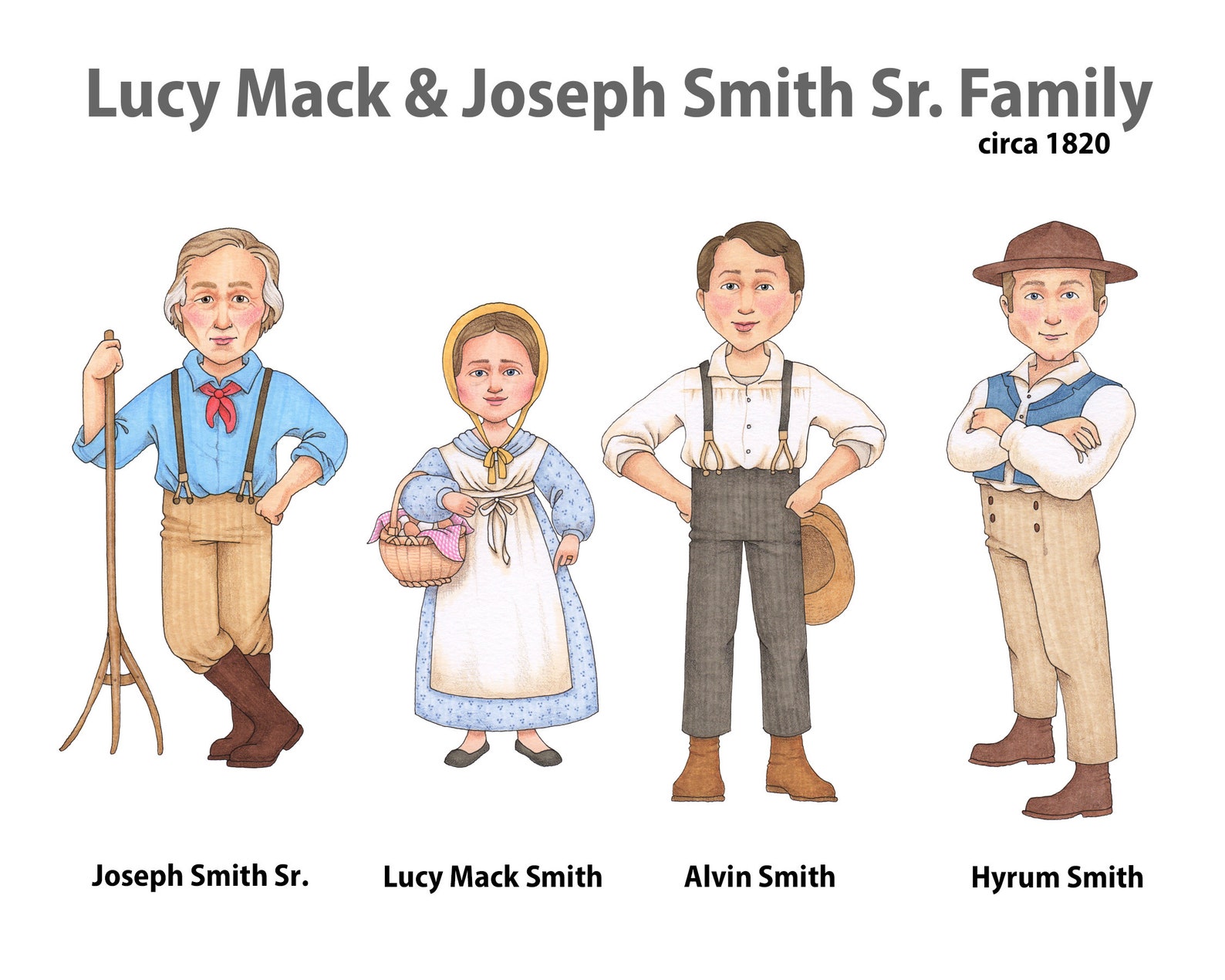 The Joseph Smith Family Clip Art Set - Etsy