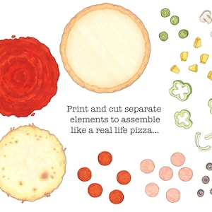 PIZZA PARTY Build-a-pizza Graphics Set - Etsy
