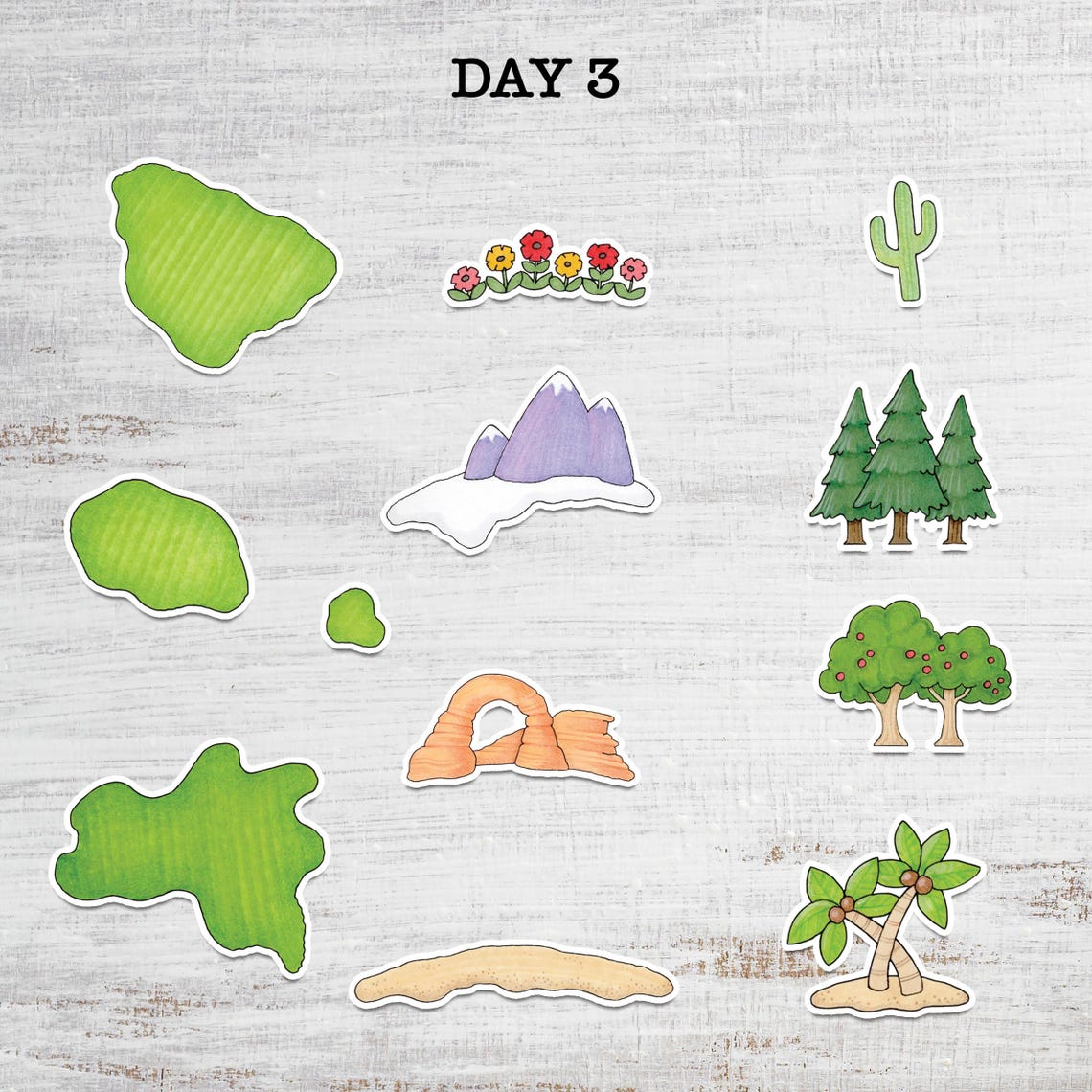 The Creation Printable Set — Build-the-world Bible Craft | 7 Days of ...