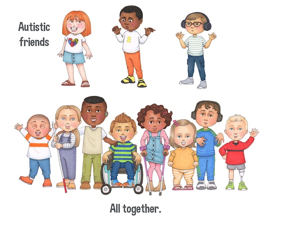 Special Needs Children Clip Art Disabled Children Learning Stock
