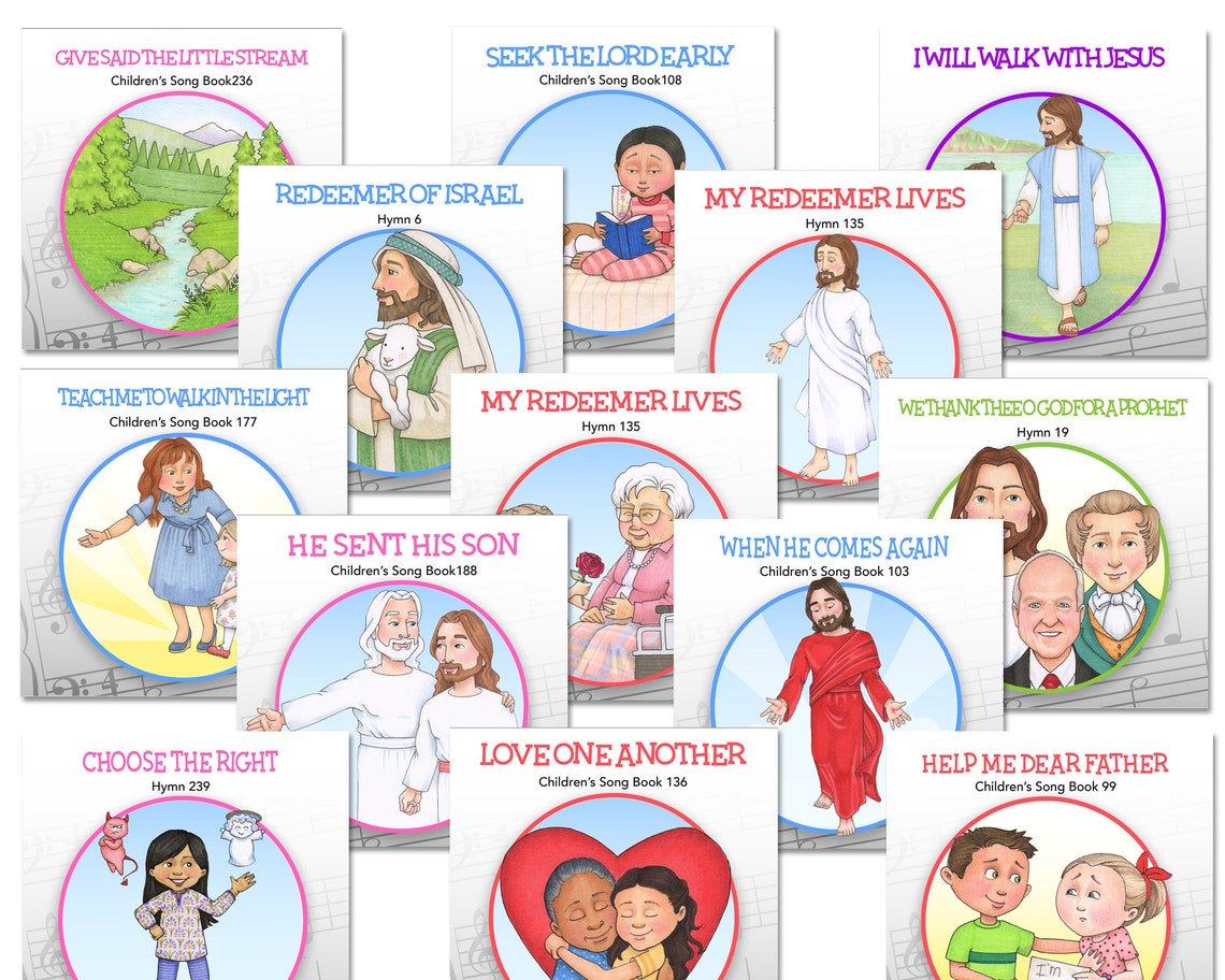 2022 Primary Song Memory Game - Etsy