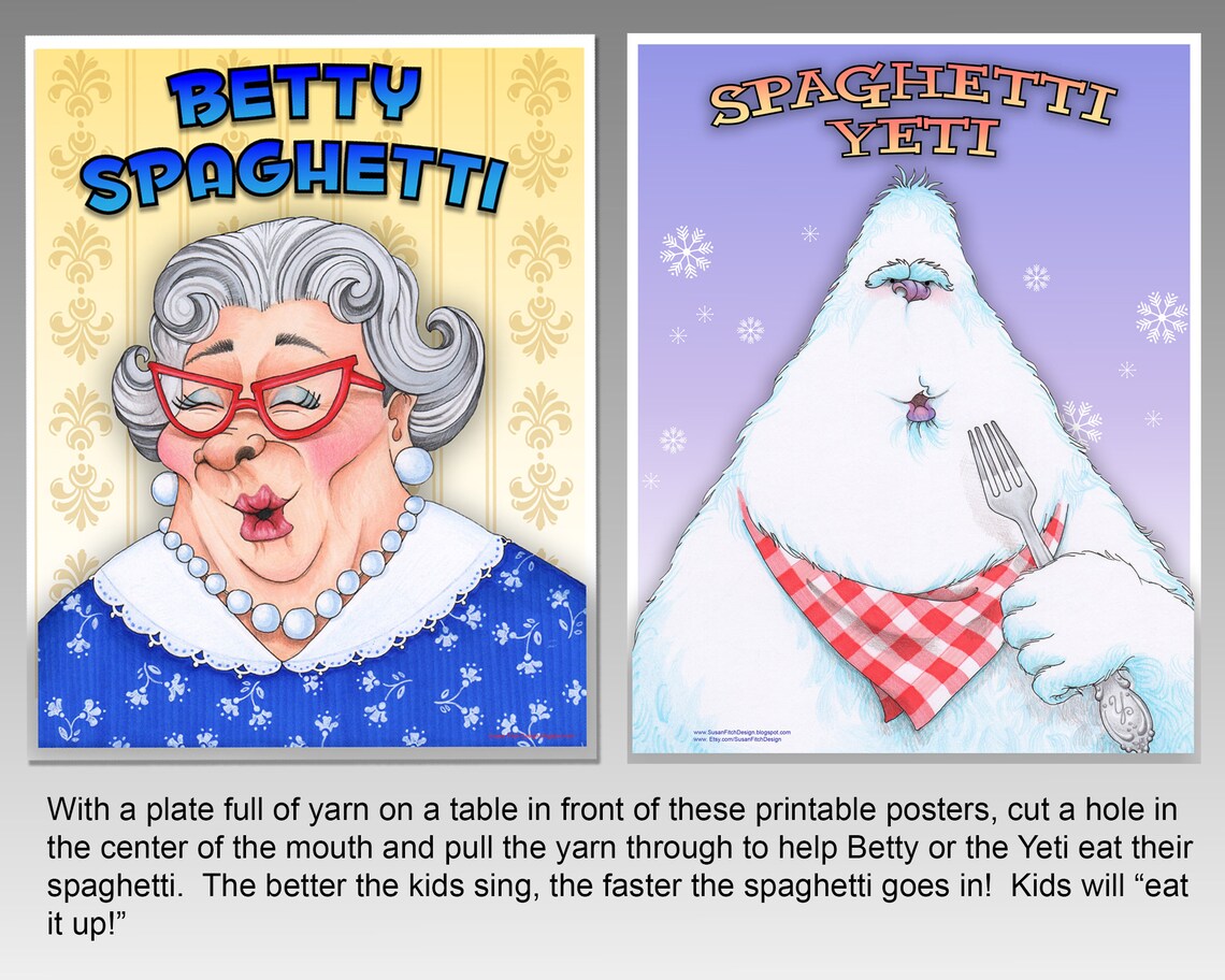 BETTY SPAGHETTI & Her Sing-a-long Pals - Etsy
