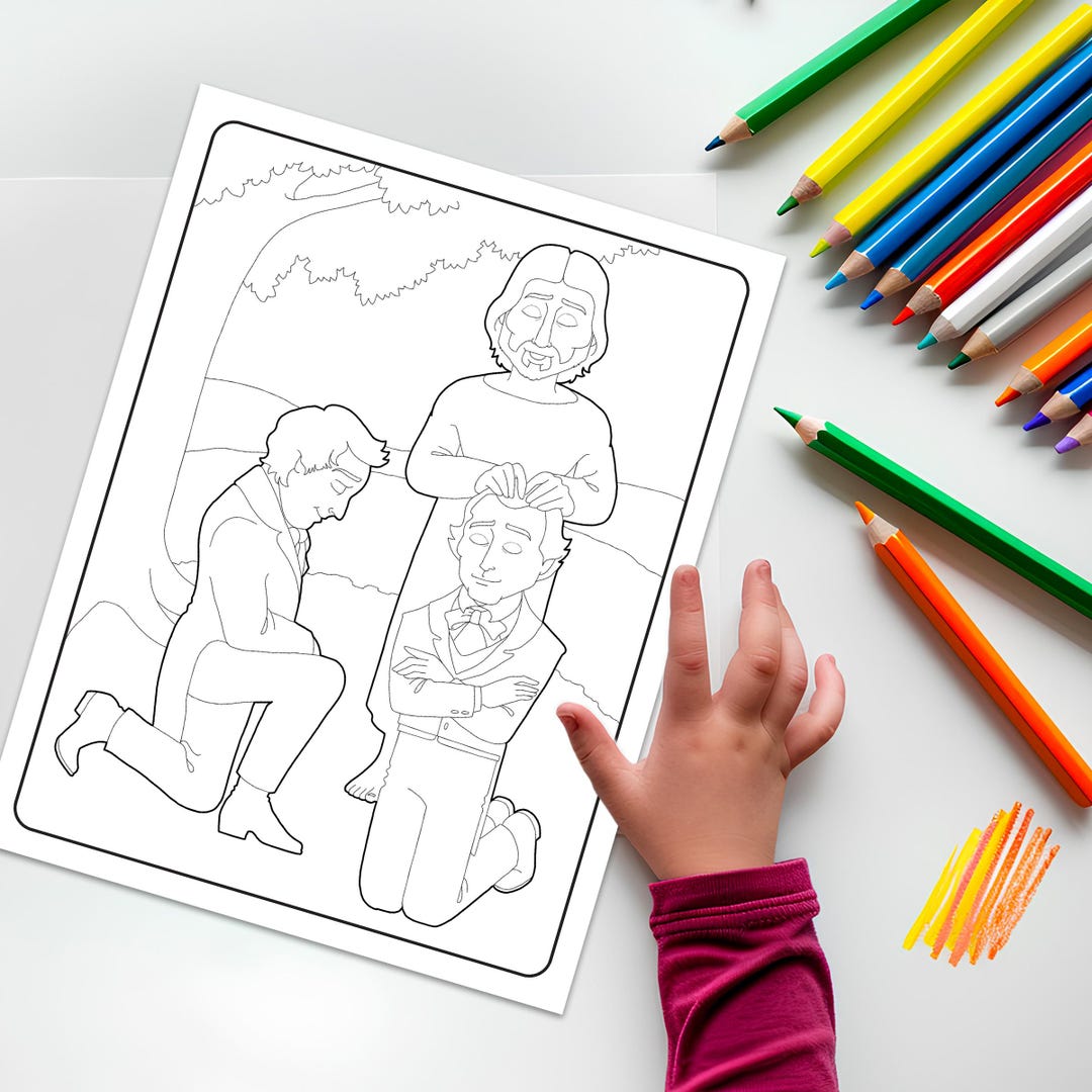 LDS Priesthood Restoration Coloring Page - Etsy