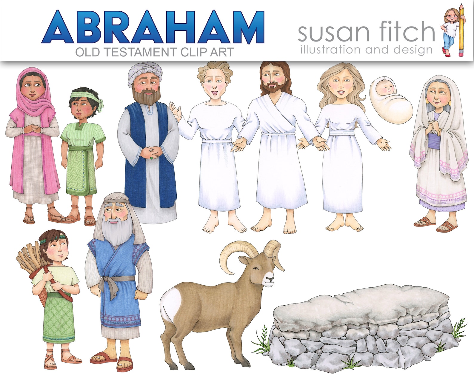 ABRAHAM Old Testament Clip Art Set - Etsy