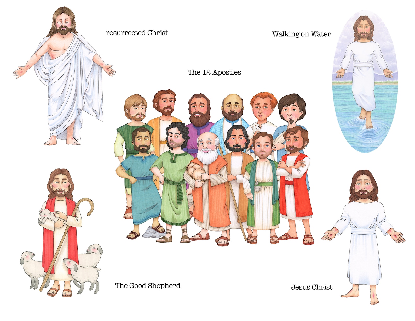 Imágenes prediseñadas de personajes del Nuevo Testamento - Etsy México