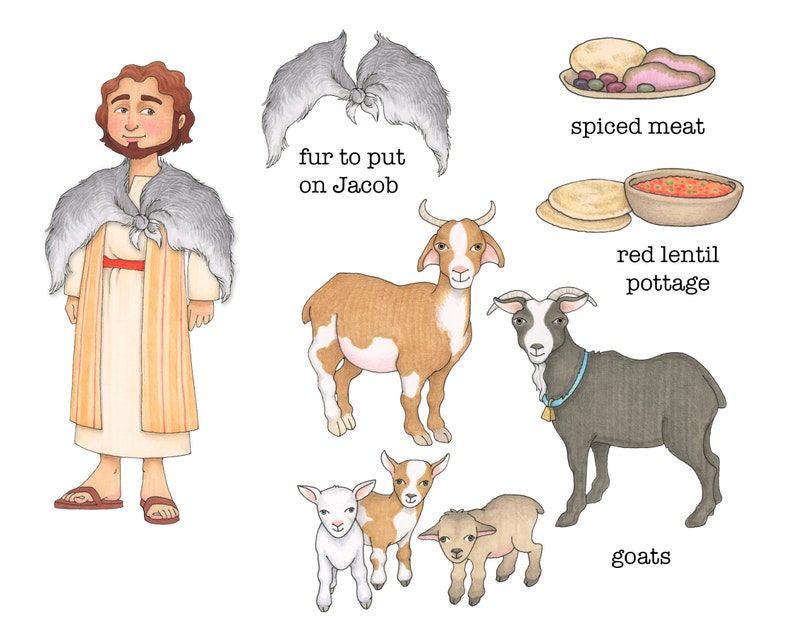 Isaac & Jacob, Old Testament Clip Art Set - Etsy