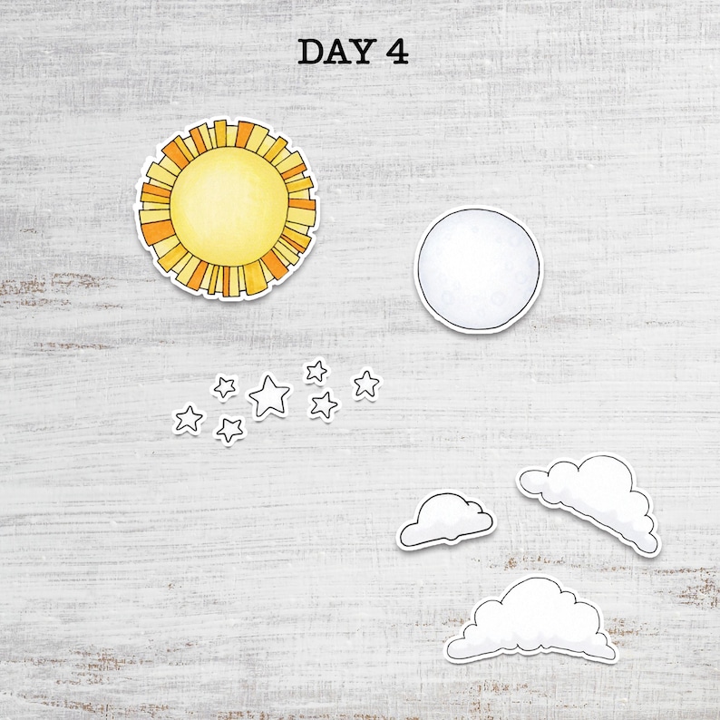 The Creation Printable Set — Build-the-world Bible Craft | 7 Days of ...