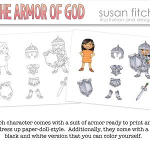 The Armor of God Clip Art, Printables, Paper Dolls - Etsy