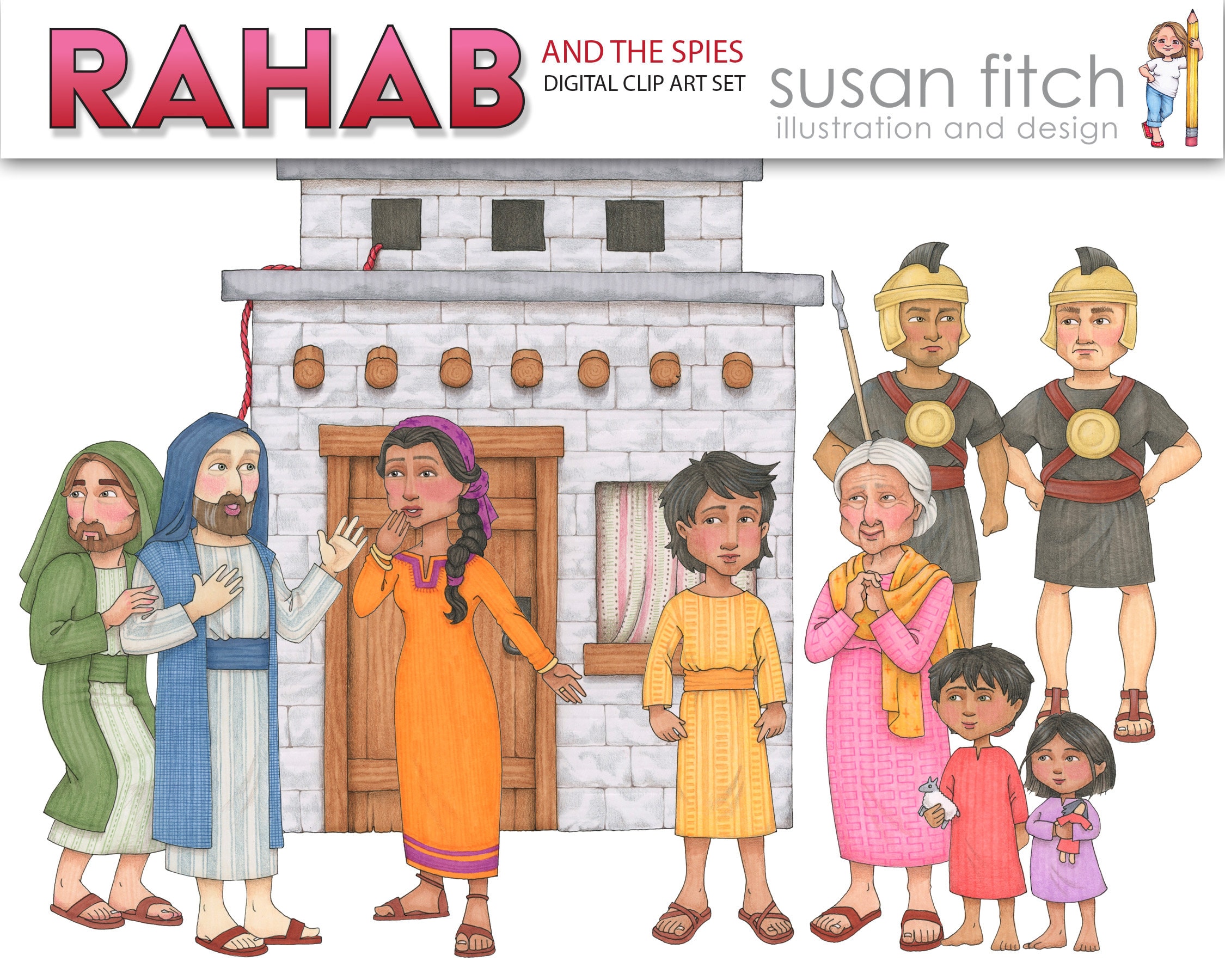 Rahab and the Spies Digital Clip Art Set - Etsy Canada