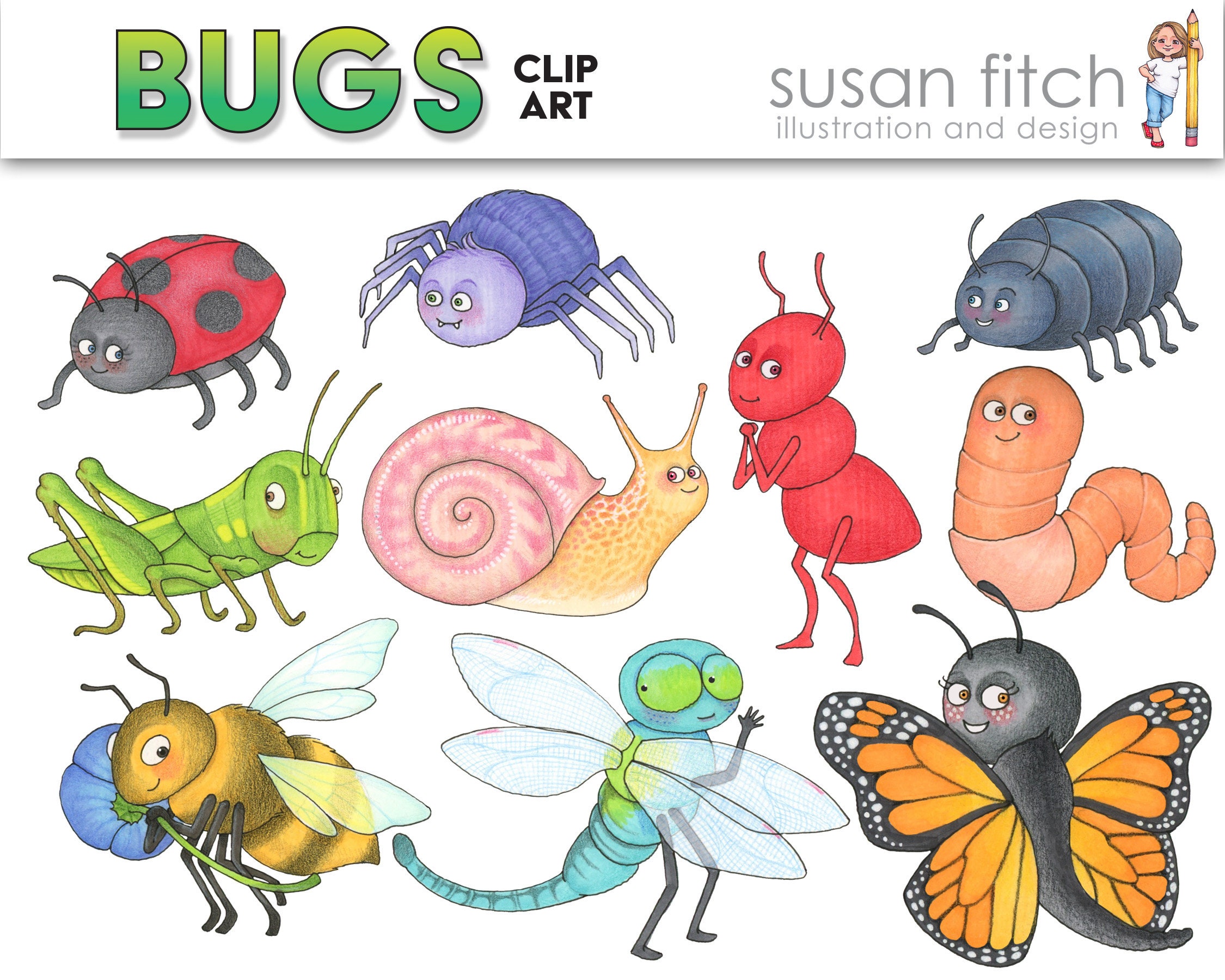 BUGS Digital Clip Art - Etsy
