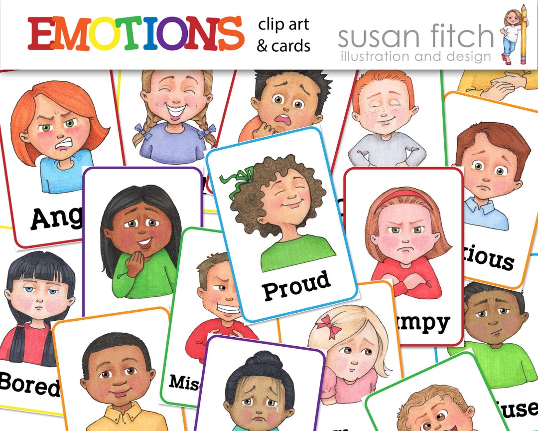 EMOTIONS Clip Art & Cards - Etsy