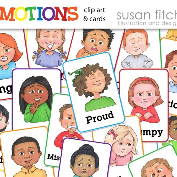 Emotions Clip Art - Etsy