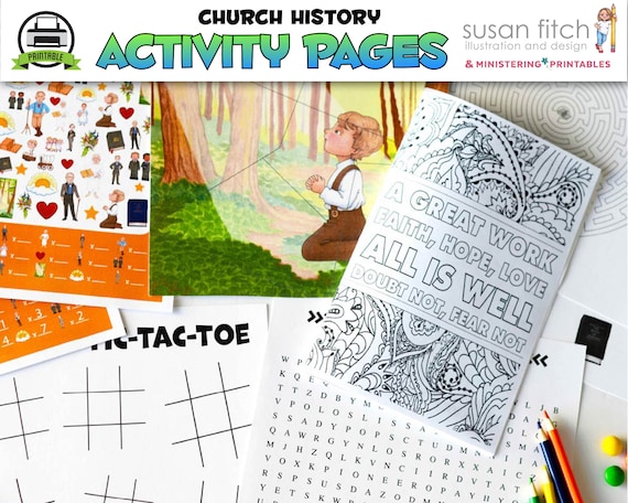 Printable Church History Activity Pages - Etsy