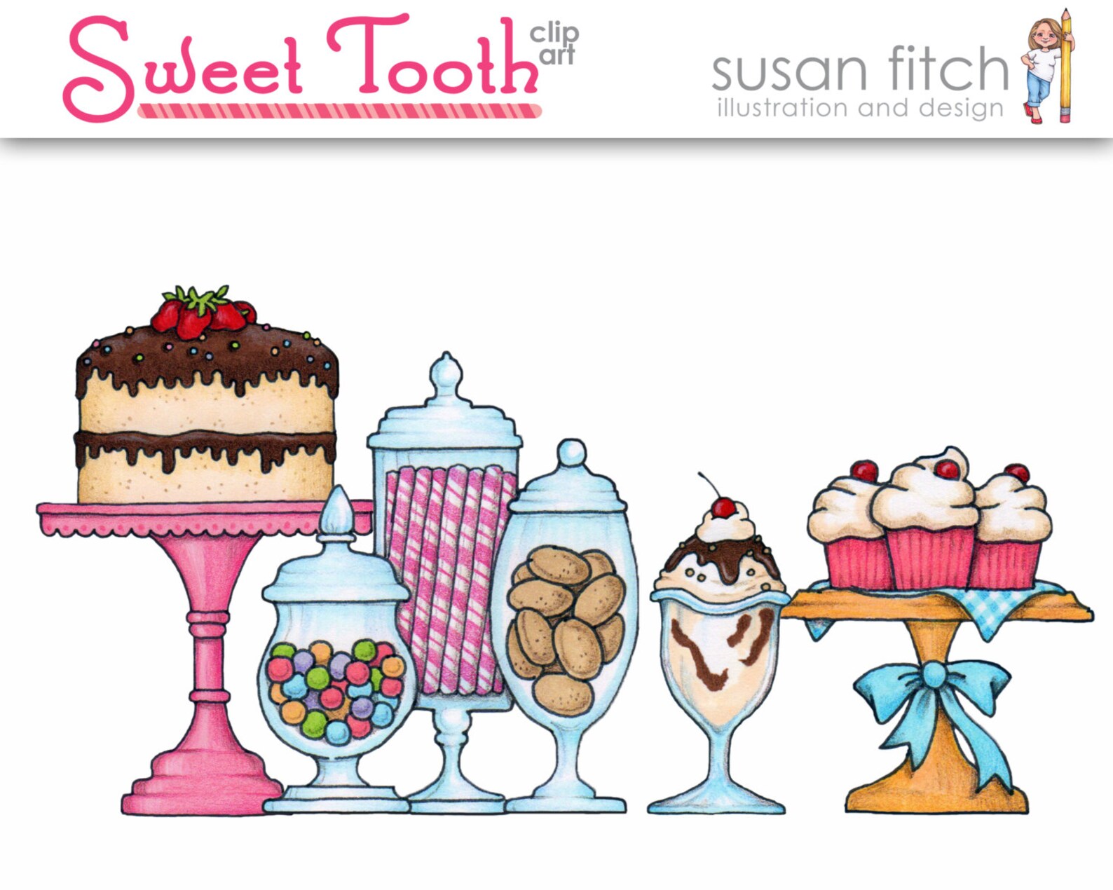 Sweet Tooth Digital Clip Art - Etsy