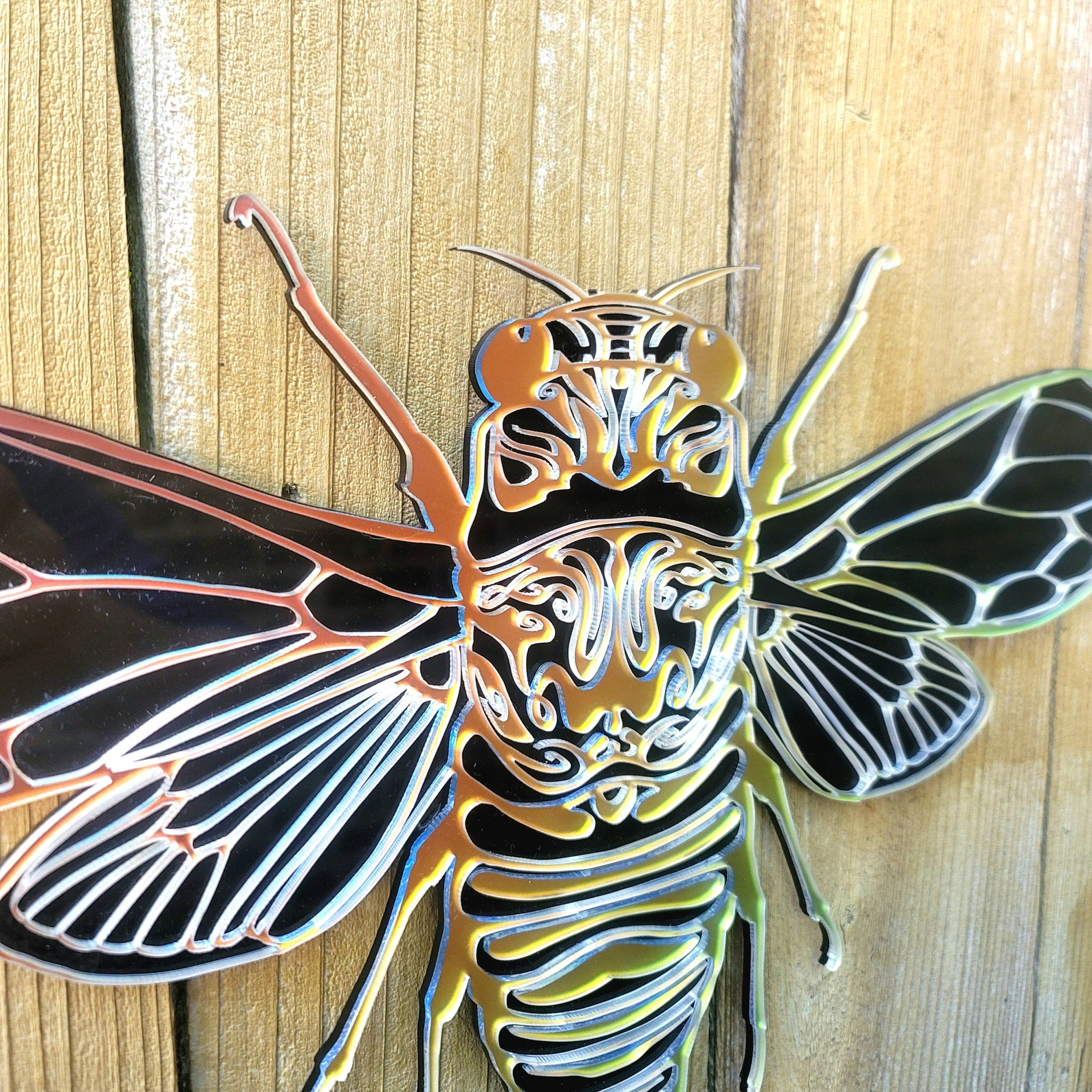 Cicada Color Changing Acrylic Decor for Bug Lovers, Outdoor and Indoor ...