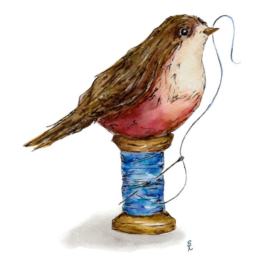 The Sewing Bird Art Print - Etsy