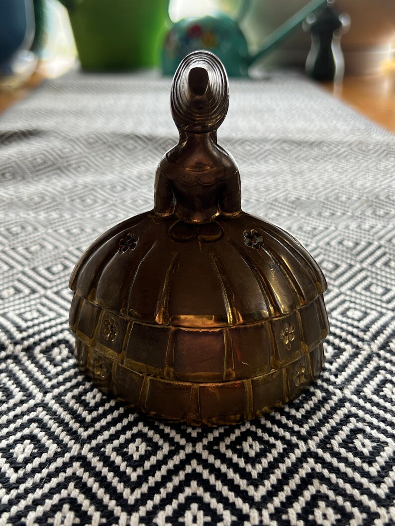 Vintage Southern Belle Solid Brass Daisies Basket Bonnet Functioning ...