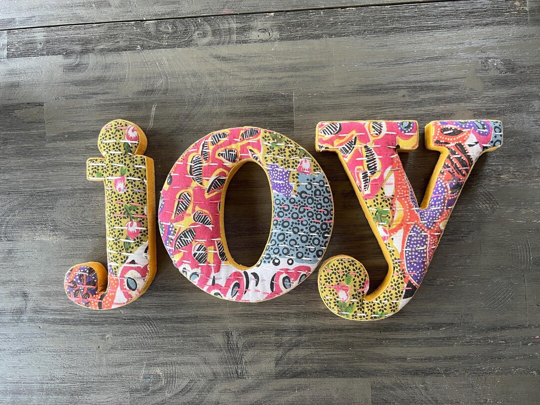 Vintage Anthropomorphic Letters "joy" Corduroy Hand Made MCM - Etsy