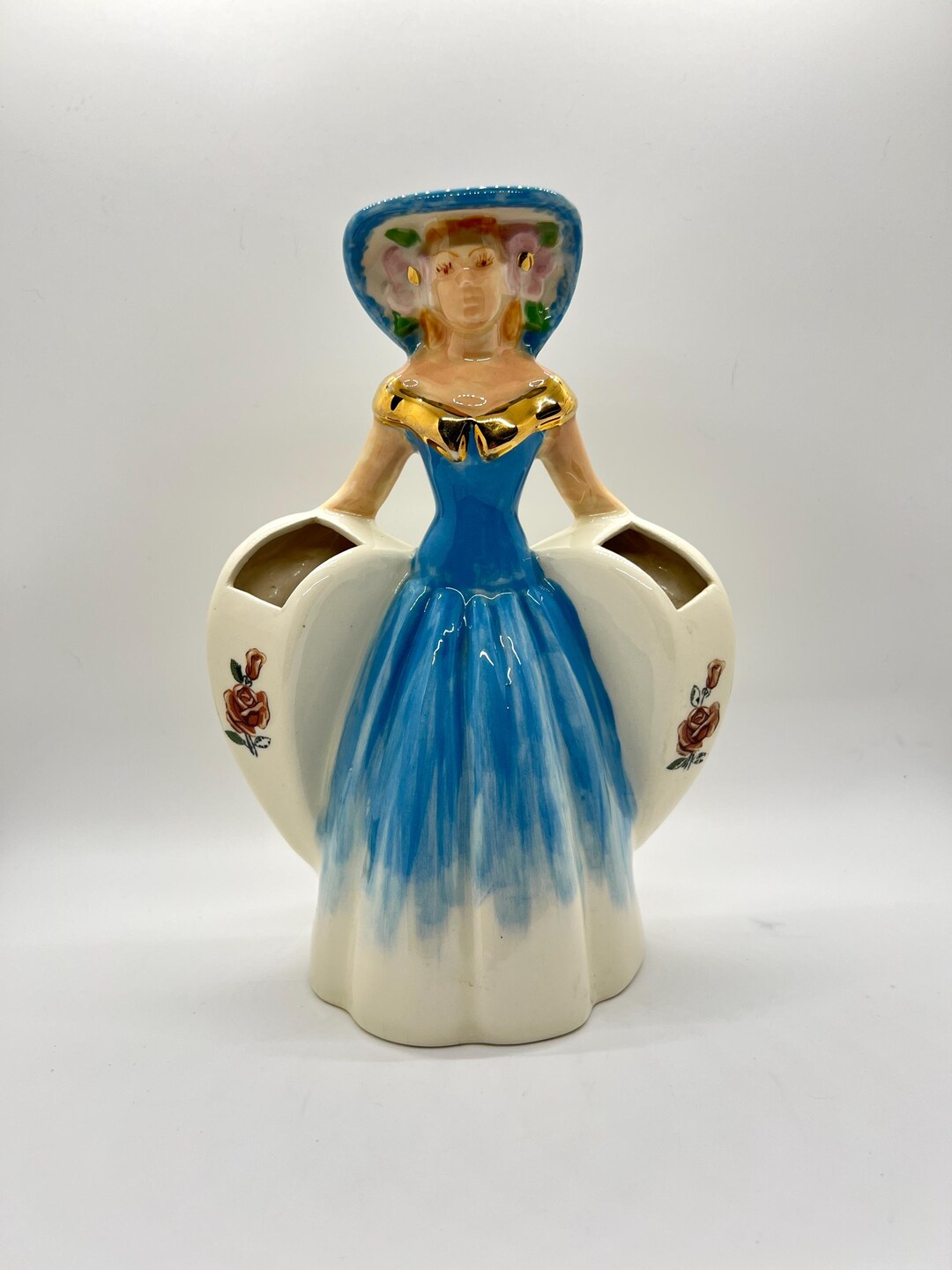 Vintage Weil Ware Pottery California Pottery Belle Posy Lady Figurine ...