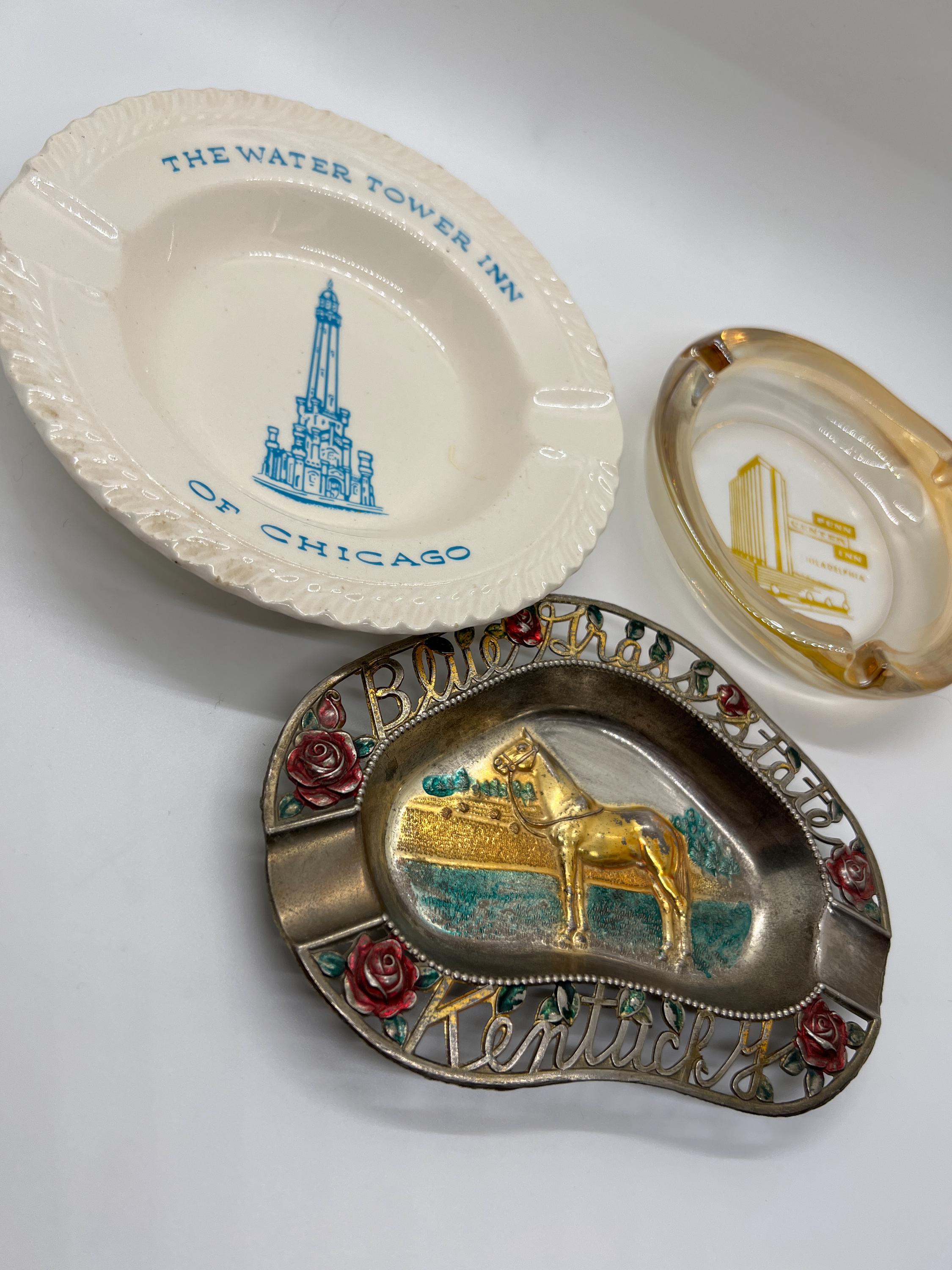 Vintage Ashtray Collection Water Tower Inn Chicago Blue Grass State ...