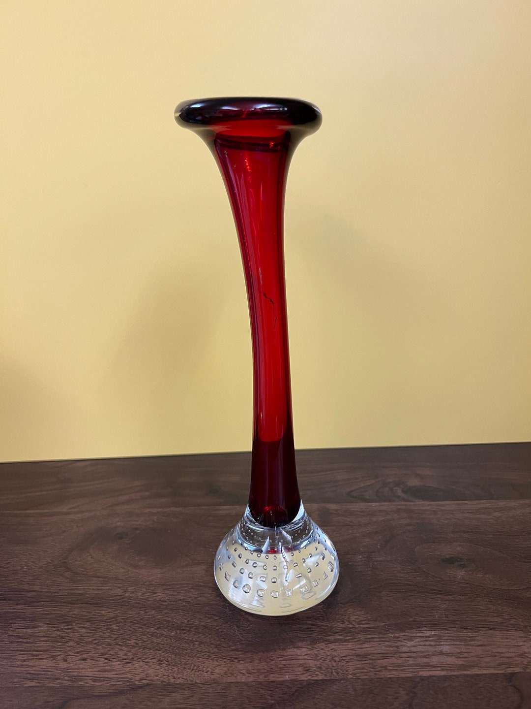 Vintage Art Glass Vase Bone Jack in the Pupit Bo Borgstrom - Etsy