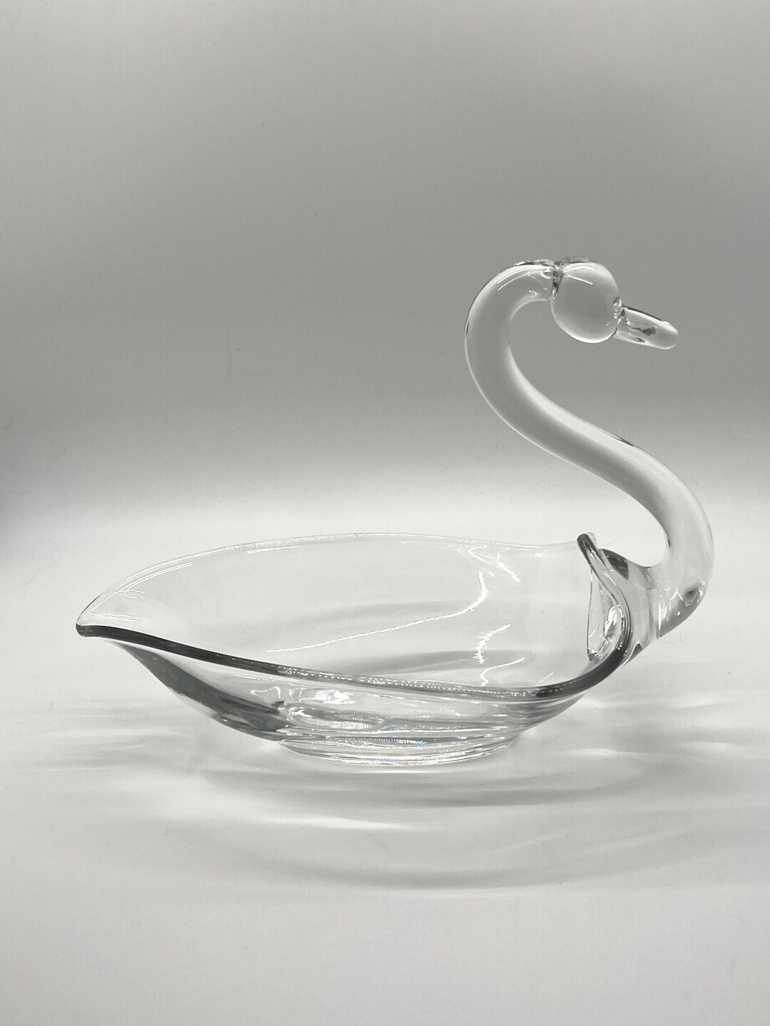 Vintage Duncan and Miller Swan Tiffin Art Glass Swan Vintage Swan Nut ...