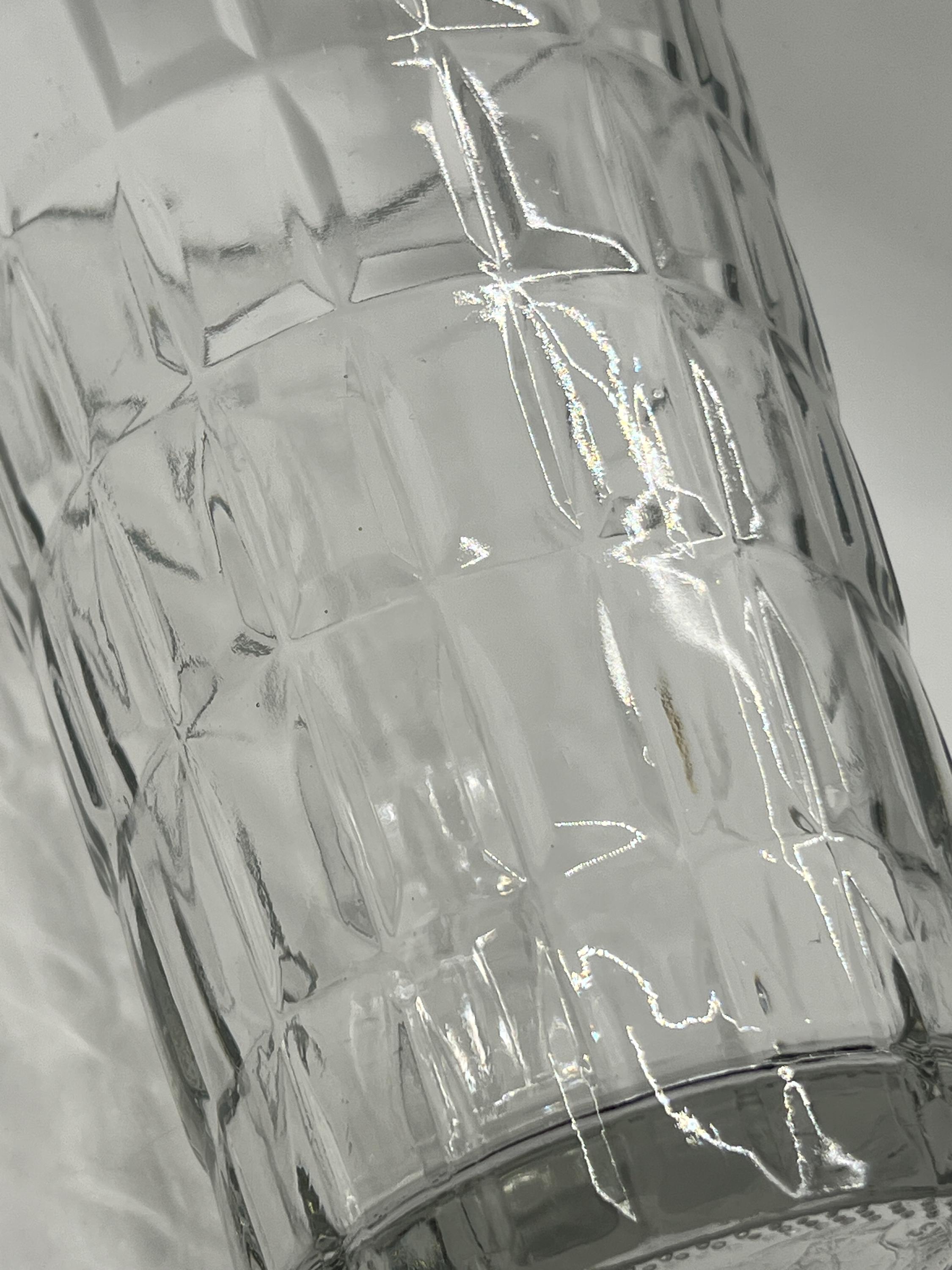 Vintage Large Heavy Clear Paneled Glass Vase Syndicate Sales 4239b Farmhouse Decor - Etsy