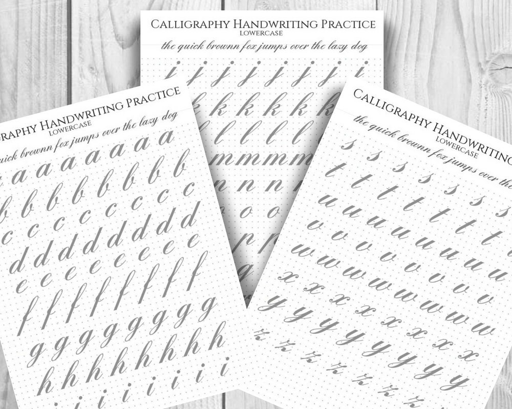 Calligraphy Handwriting Practice Sheets Easy Large Print Dot - Etsy