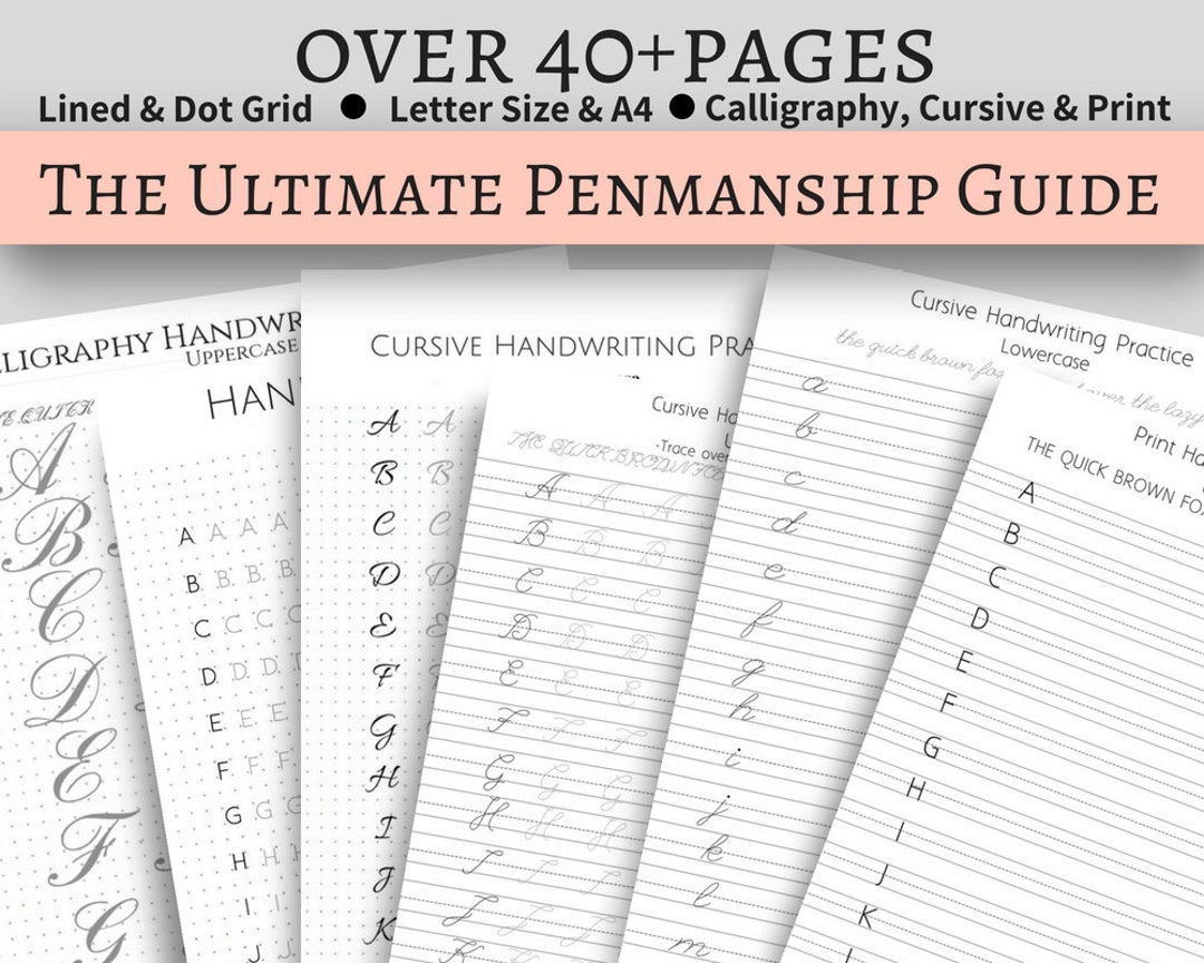 Ultimate Penmanship Complete Printable Handwriting Practice Sheets ...