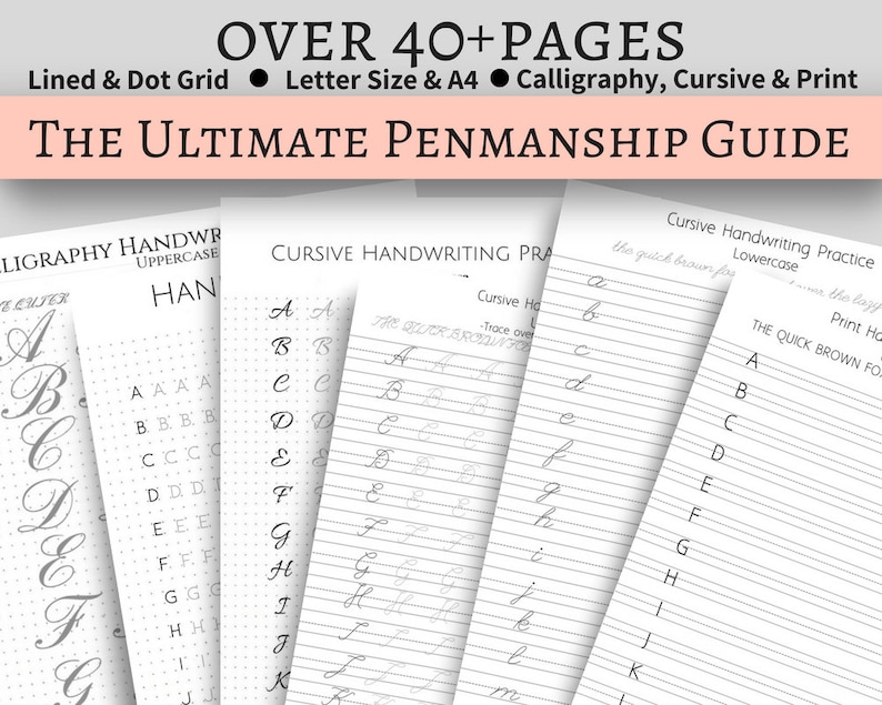 Ultimate Penmanship Complete Printable Handwriting Practice | Etsy