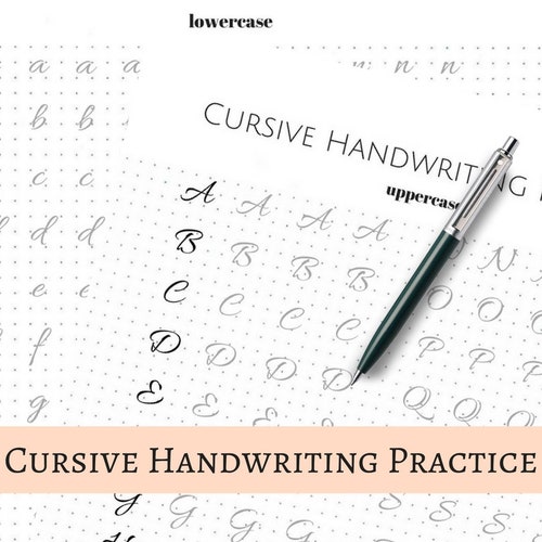 Printable Handwriting Practice Sheets for Adult Cute | Etsy