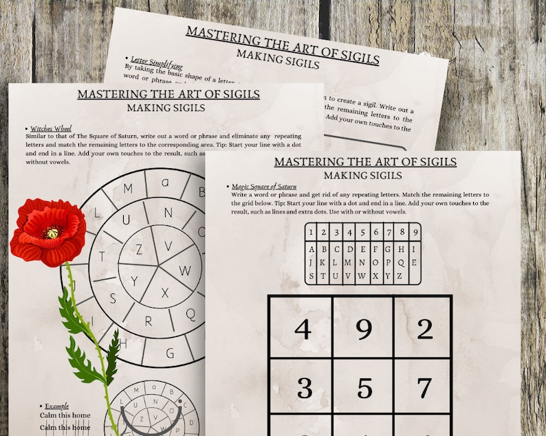Sigils Creator- Grimoire Printable, Book of Shadows Printable, Tarot ...