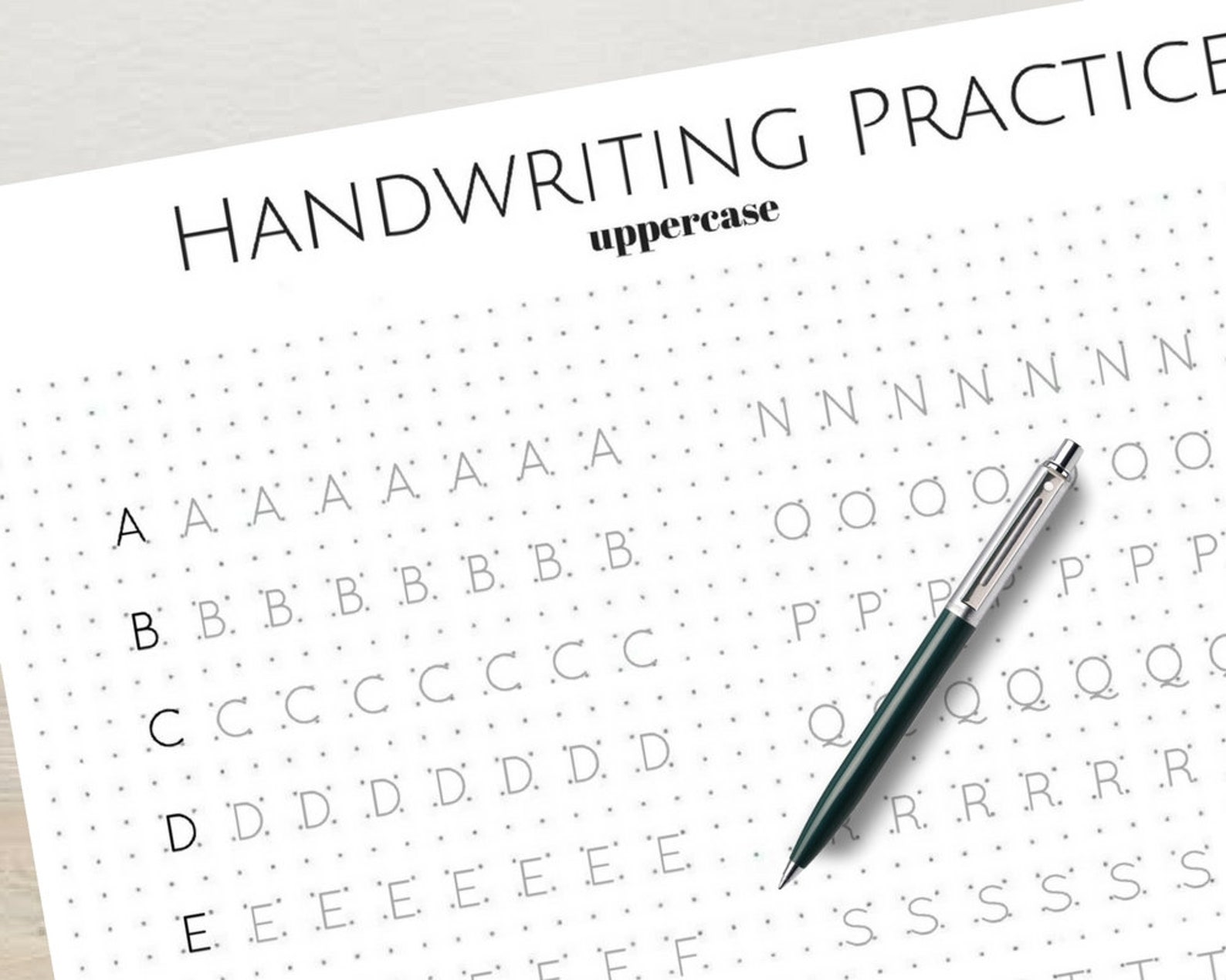 Imprimir hojas de práctica de escritura a mano, cuadrícula de puntos de ...