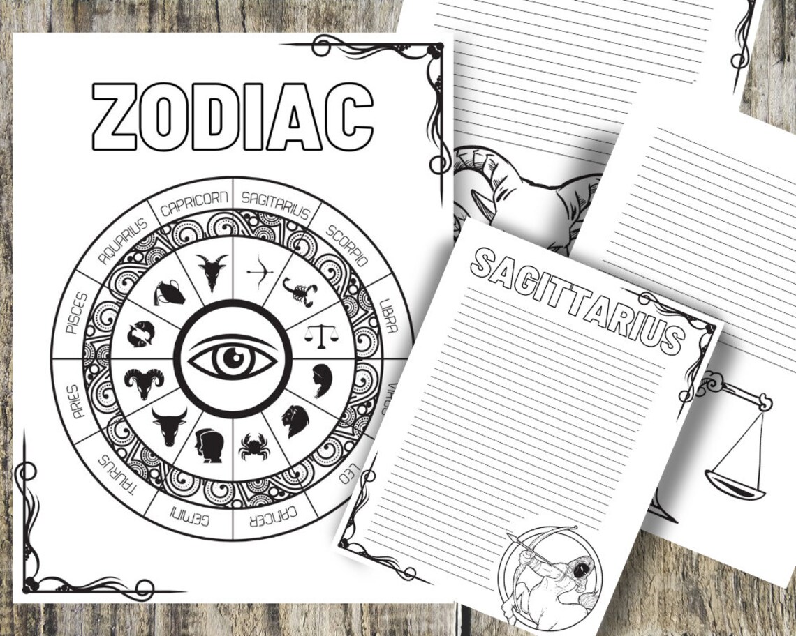 Grimoire Coloring Journal Grimoire Printable Book of Shadows | Etsy