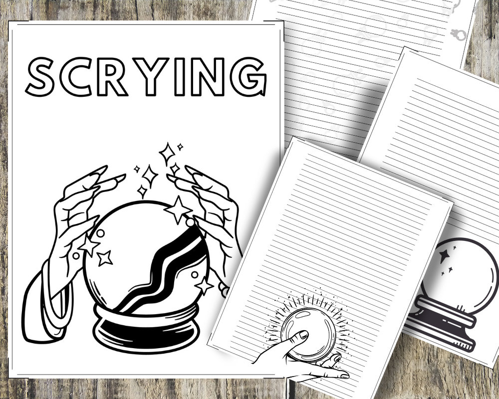 Grimoire Coloring Journal Grimoire Printable Book of Shadows | Etsy