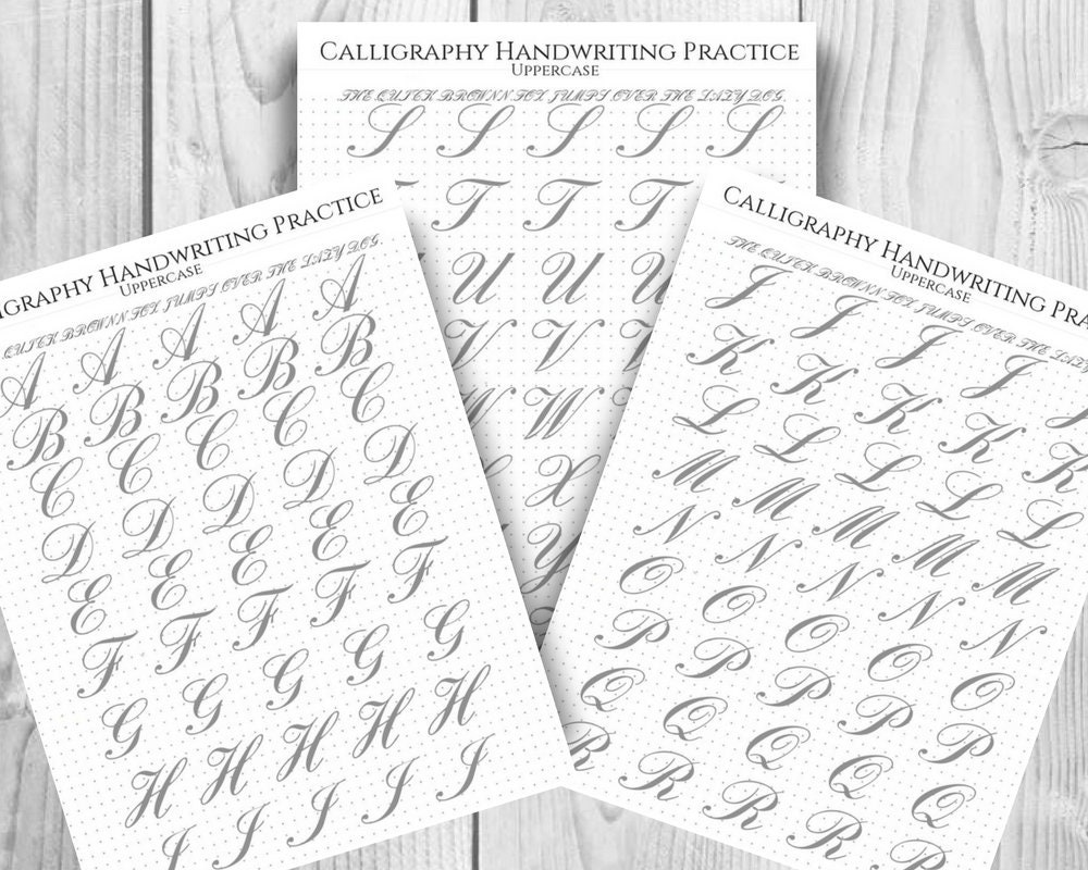 Calligraphie écriture pratique feuilles, impression grand facile, point ...