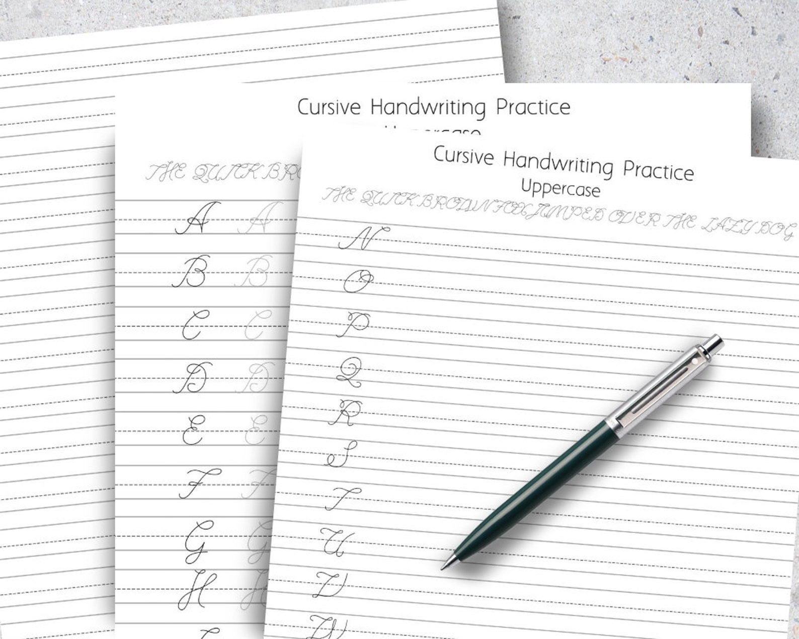 Cursive Handwriting Practice on Lined Paper, Letter Size and A4 - Etsy