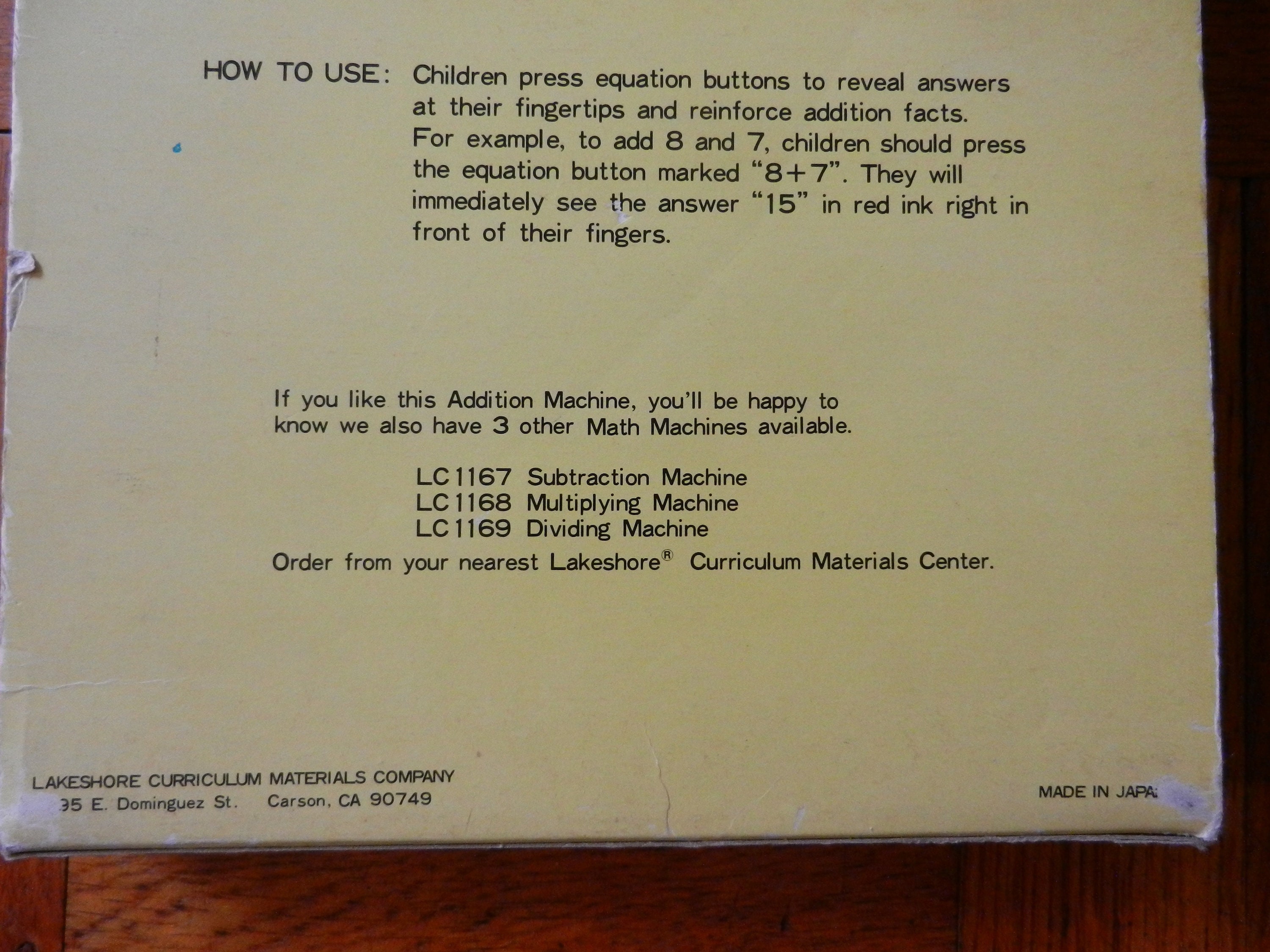 Retro 80's Lakeshore Addition Machine in Box - Etsy