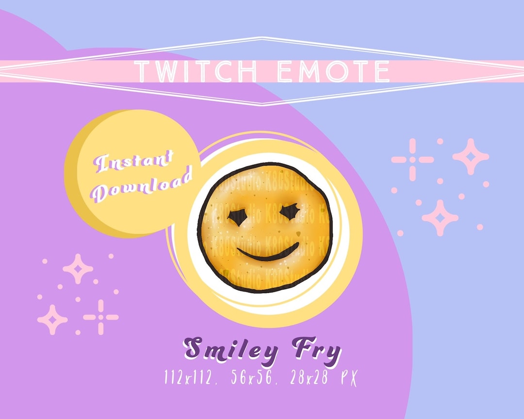 Smiley Fry- Cute Food Meme | Twitch Emote / Discord Emote - Etsy