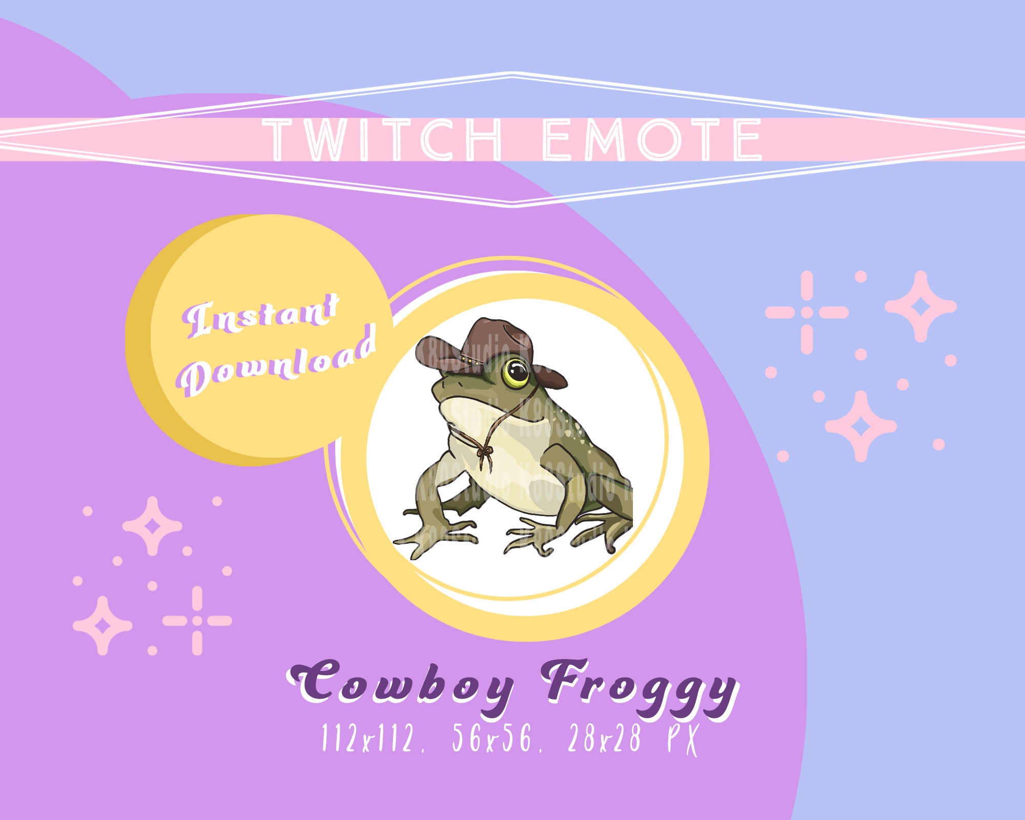 Cowboy Froggy- Cute Western Frog Meme | Twitch Emote / Discord Emote - Etsy