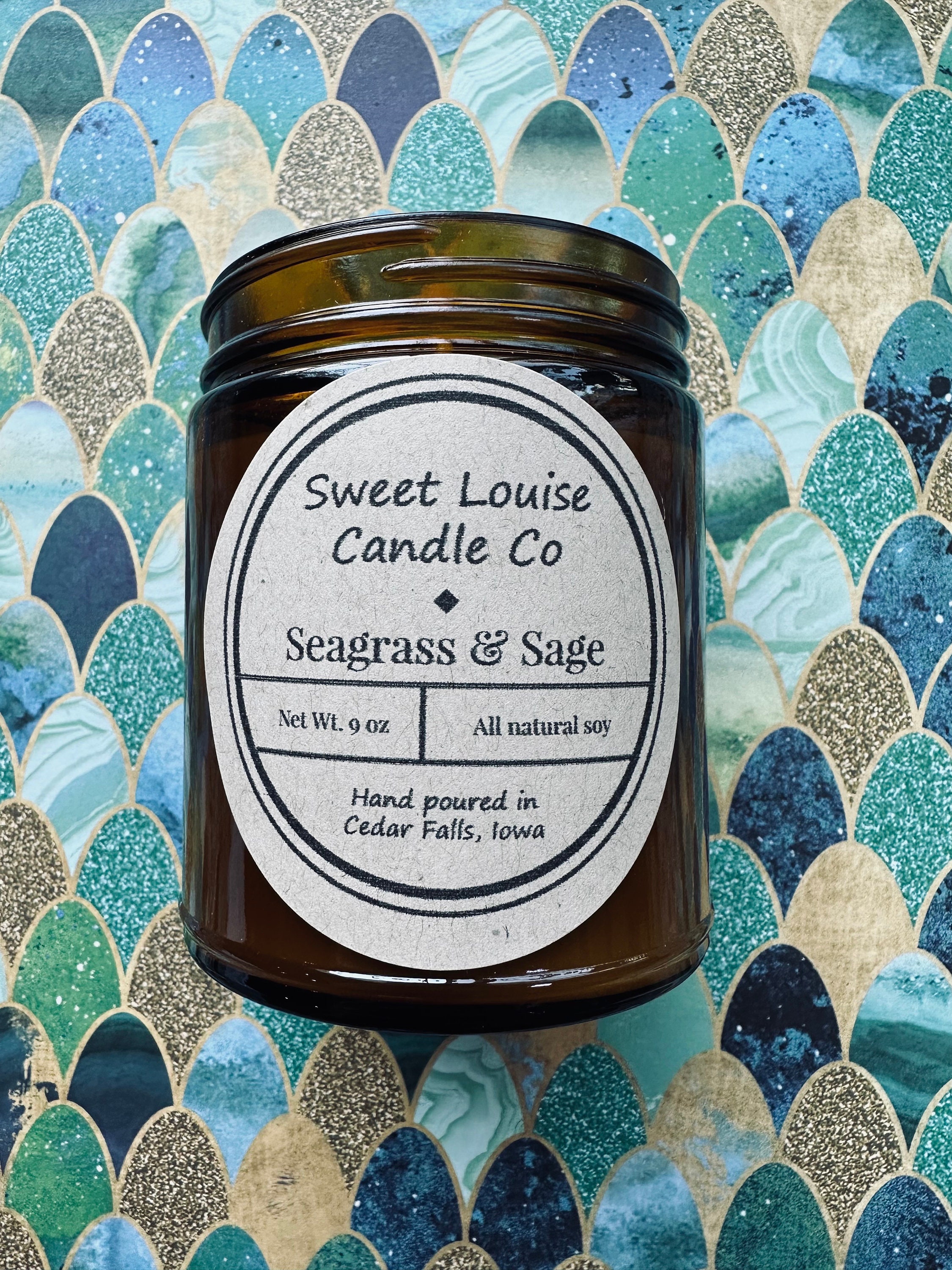 Homemade Soy Candles Hand Poured Scented Candles Amber Glass Jar 9 Oz ...