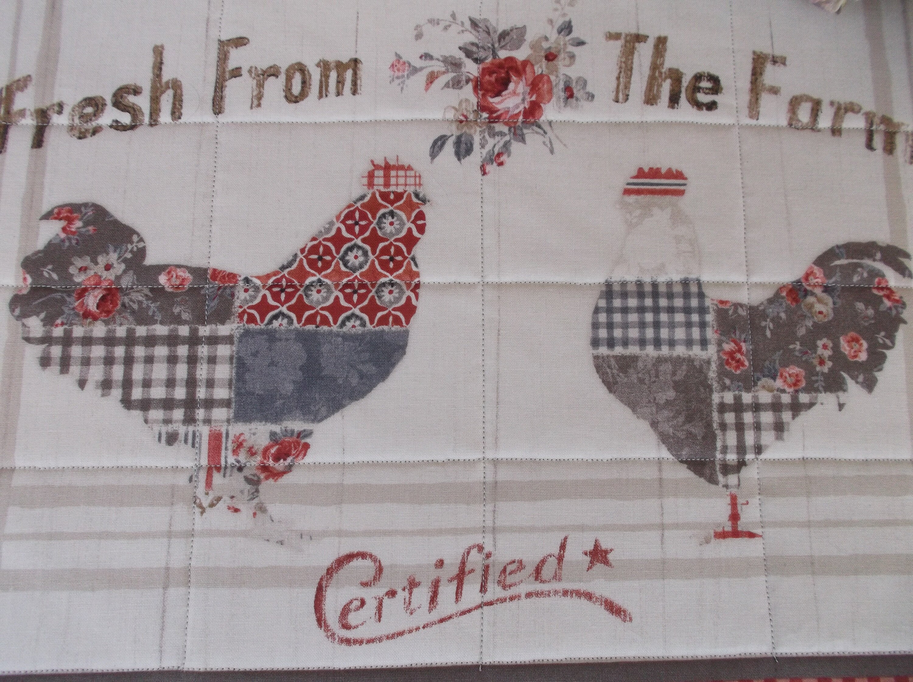 French Country Farm Placemats, Cotton Quilted Placemats, Country Chic ...