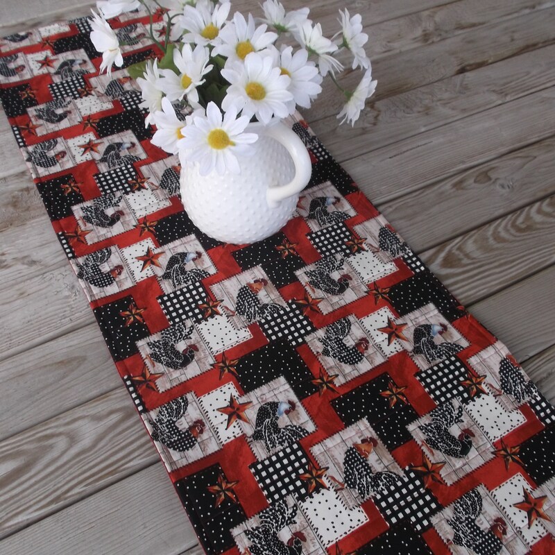 Rooster Table Runner - Etsy