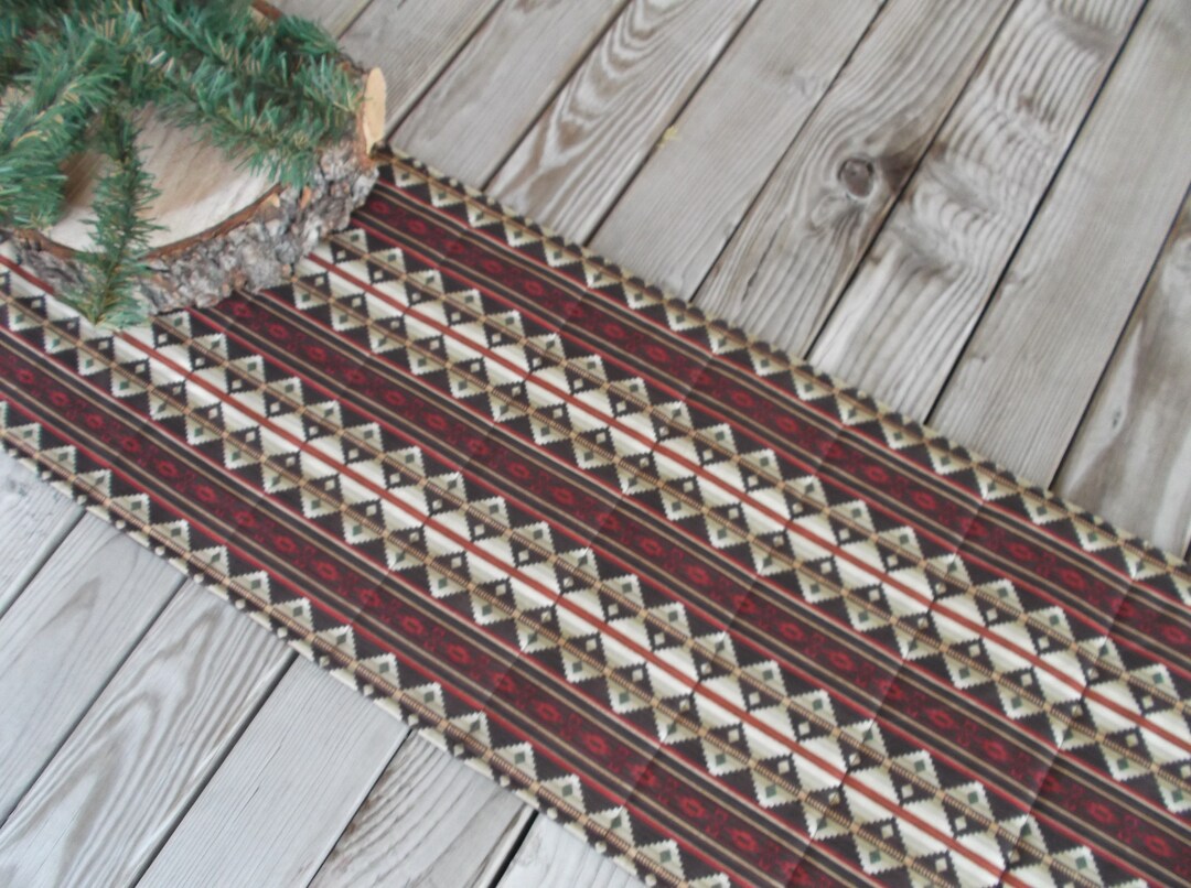 Ranch Table Runner, Country Rustic, Quilted Fabric Table Runner ...