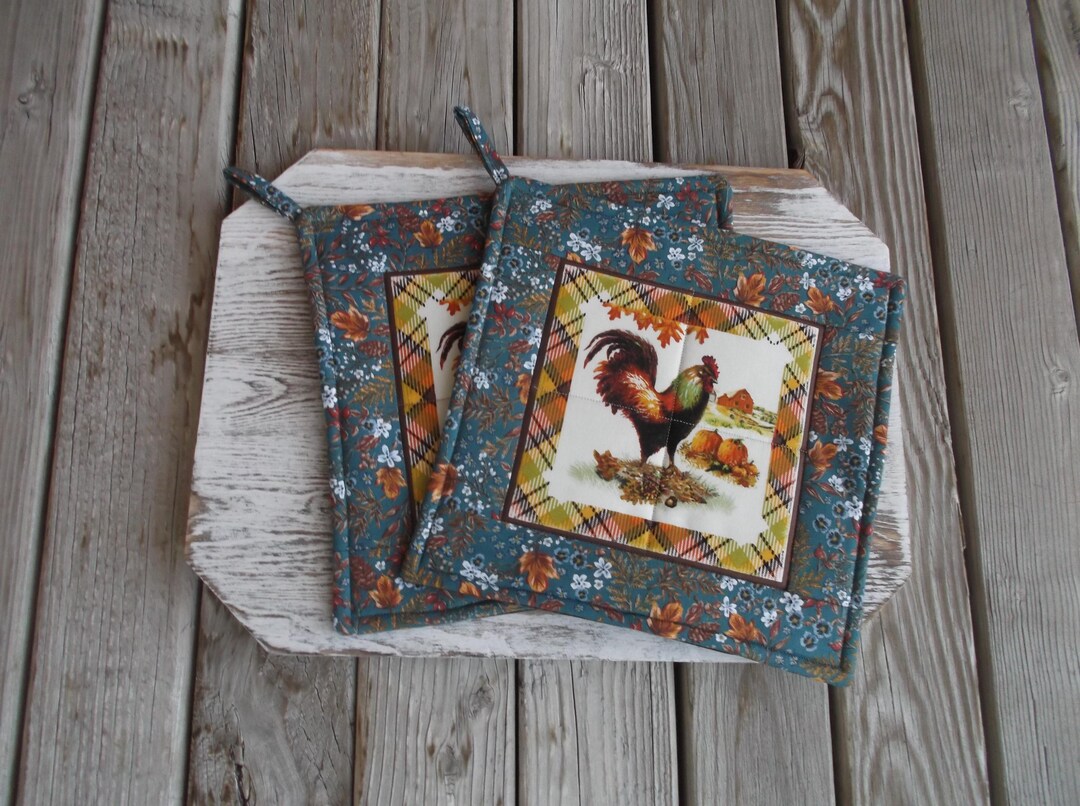 Amish Country Red Barn Cotton Quilted Potholder, Novelty Trivet, Hot ...