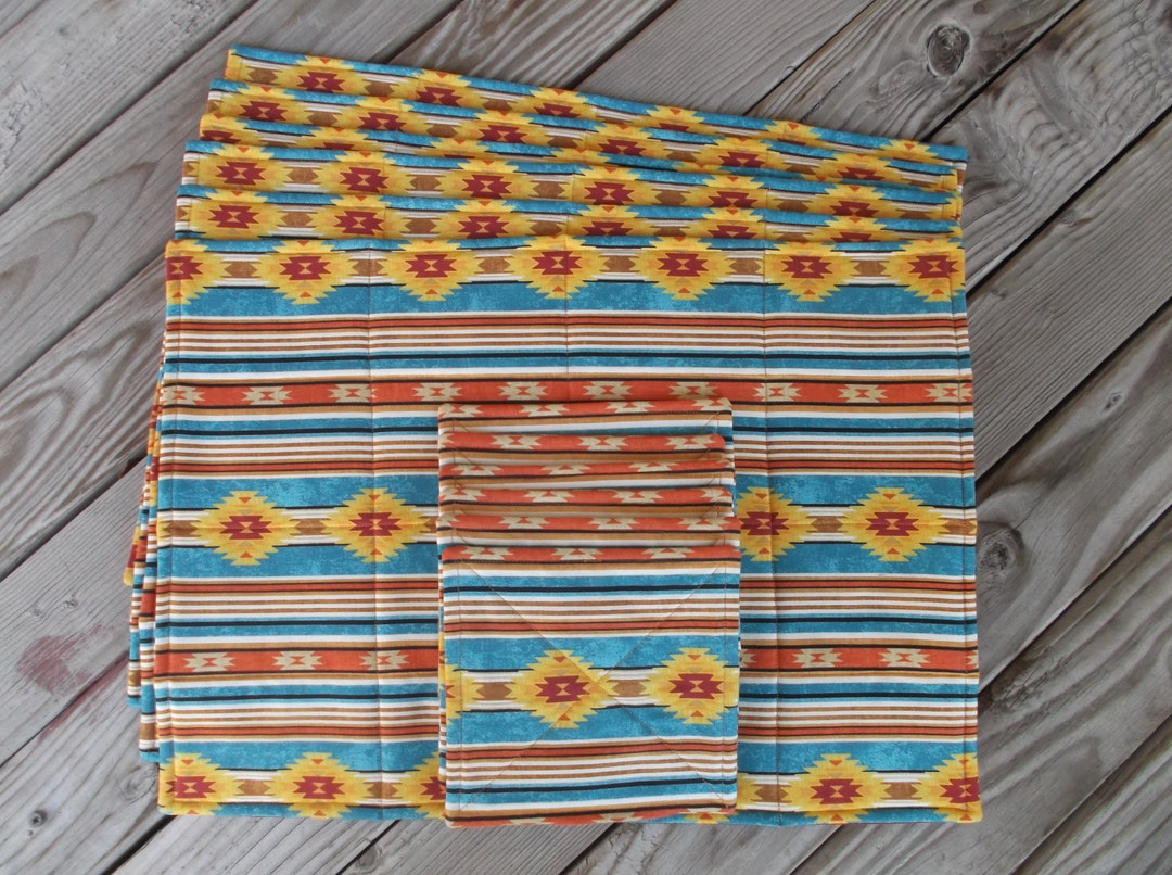 Aztec Placemats and Coasters, Handmade Placemats, Western Decor ...