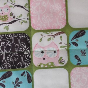 Childs Owl Placemats, Quilted Fabric Placemats, Handmade Placemats ...