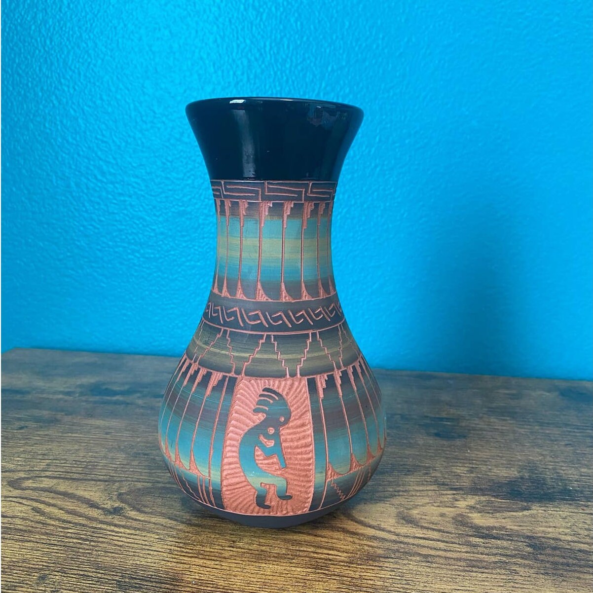 Vintage Native American Navajo Pottery Vase Flute Player - Etsy